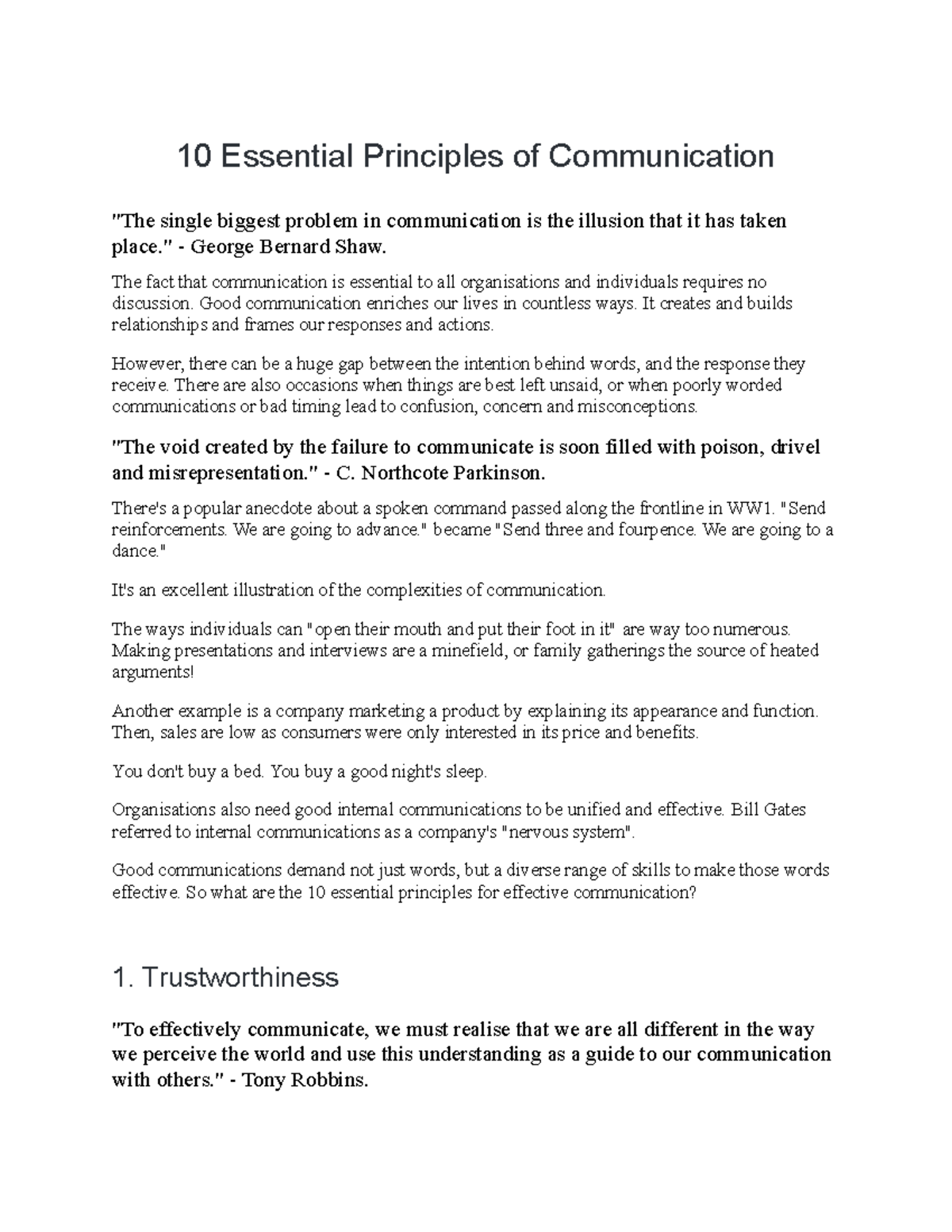 10 Essential Principles of Communication notes - 10 Essential ...