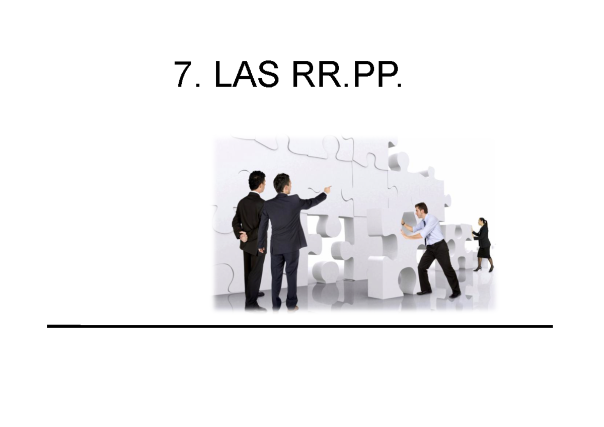 Las rr - rrpp - 7. LAS RR. RR. Definición Conjunto de actividades ...