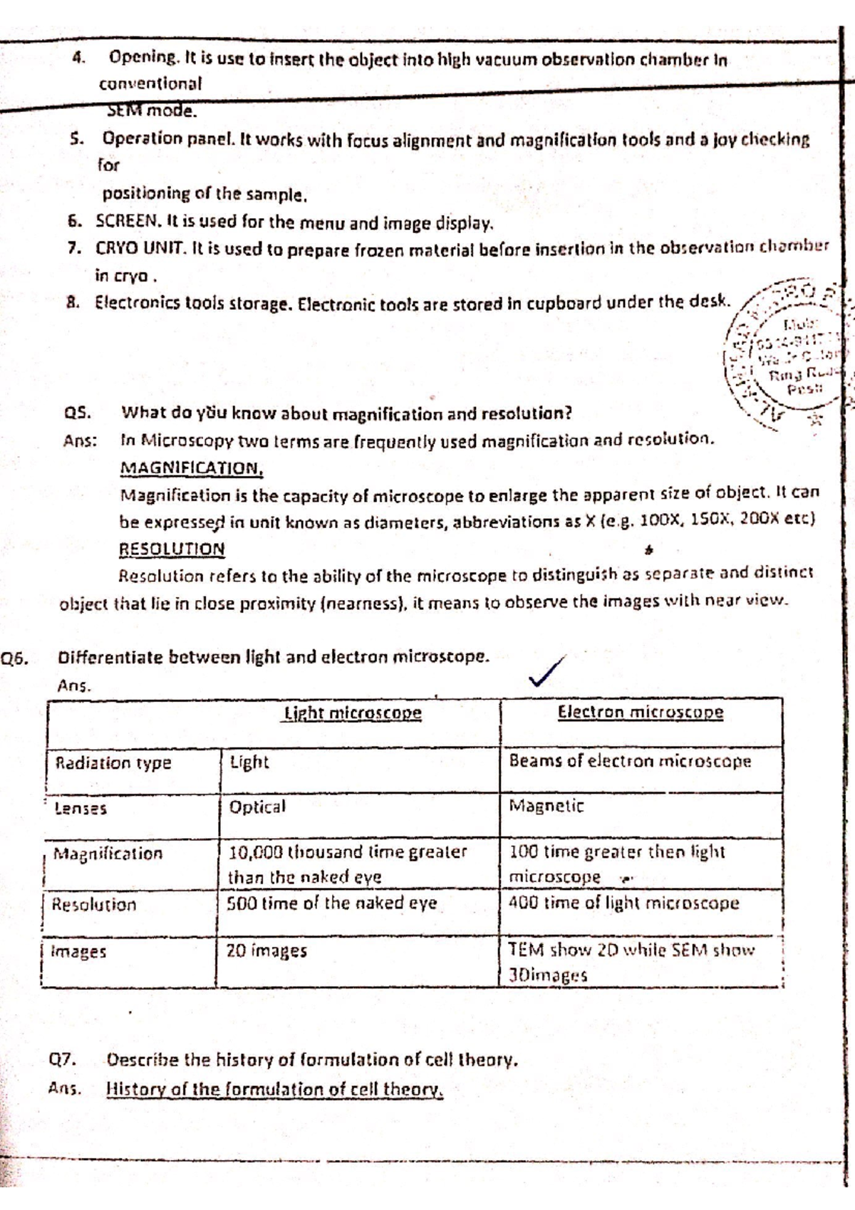 what do you know about magnification and resolution..? - Biology - Studocu