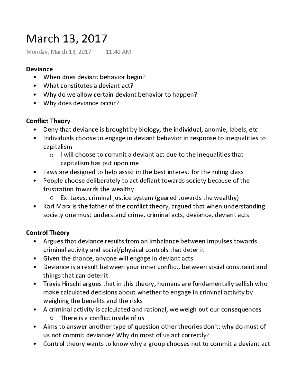 3-13-17 - lecture 10 - Warning: TT: undefined function: 32 Deviance - When does deviant behavior ...