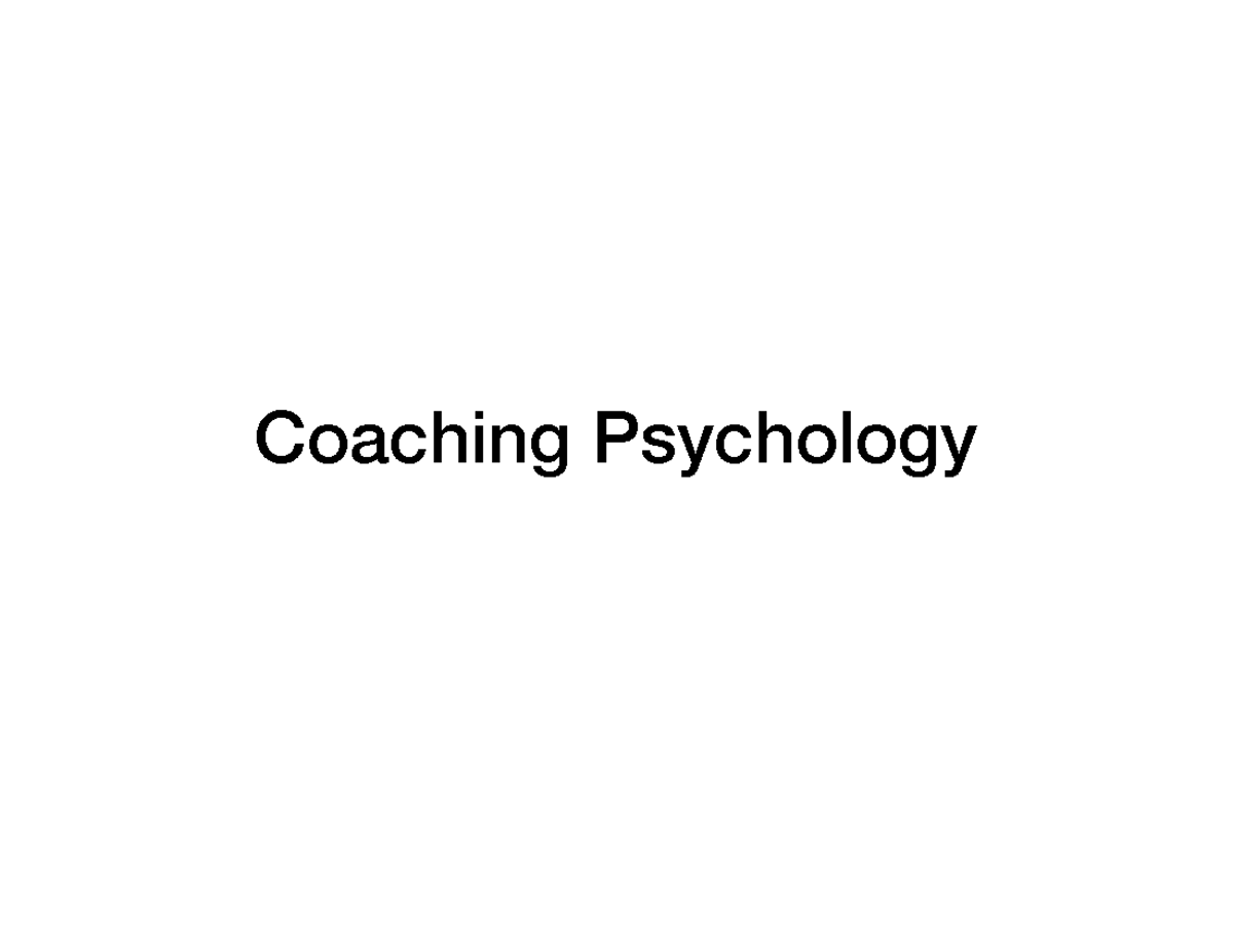 Nov15 Coaching - Coaching Psychology Philosophy vs. Psychology Photo by ...