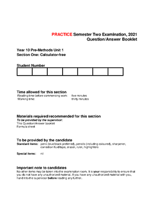 WAEP 2016 YR11 METH U1 S1X - Rossmoyne Senior High School Semester One ...