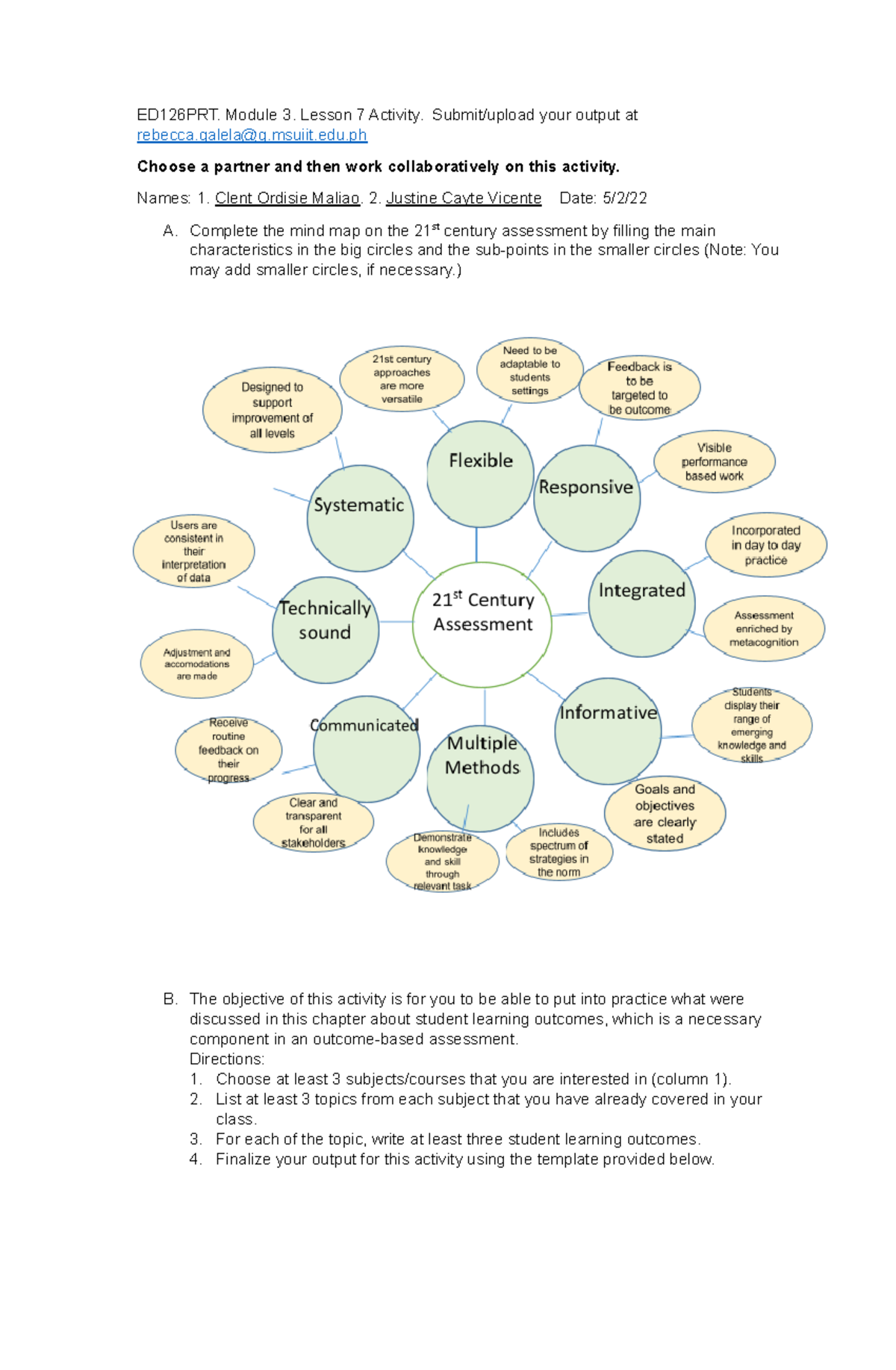 Module-3.-Lesson-7-Activity-Maliao-Vicente.docx - ED126PRT. Module 3. Lesson 7 Activity. - Studocu