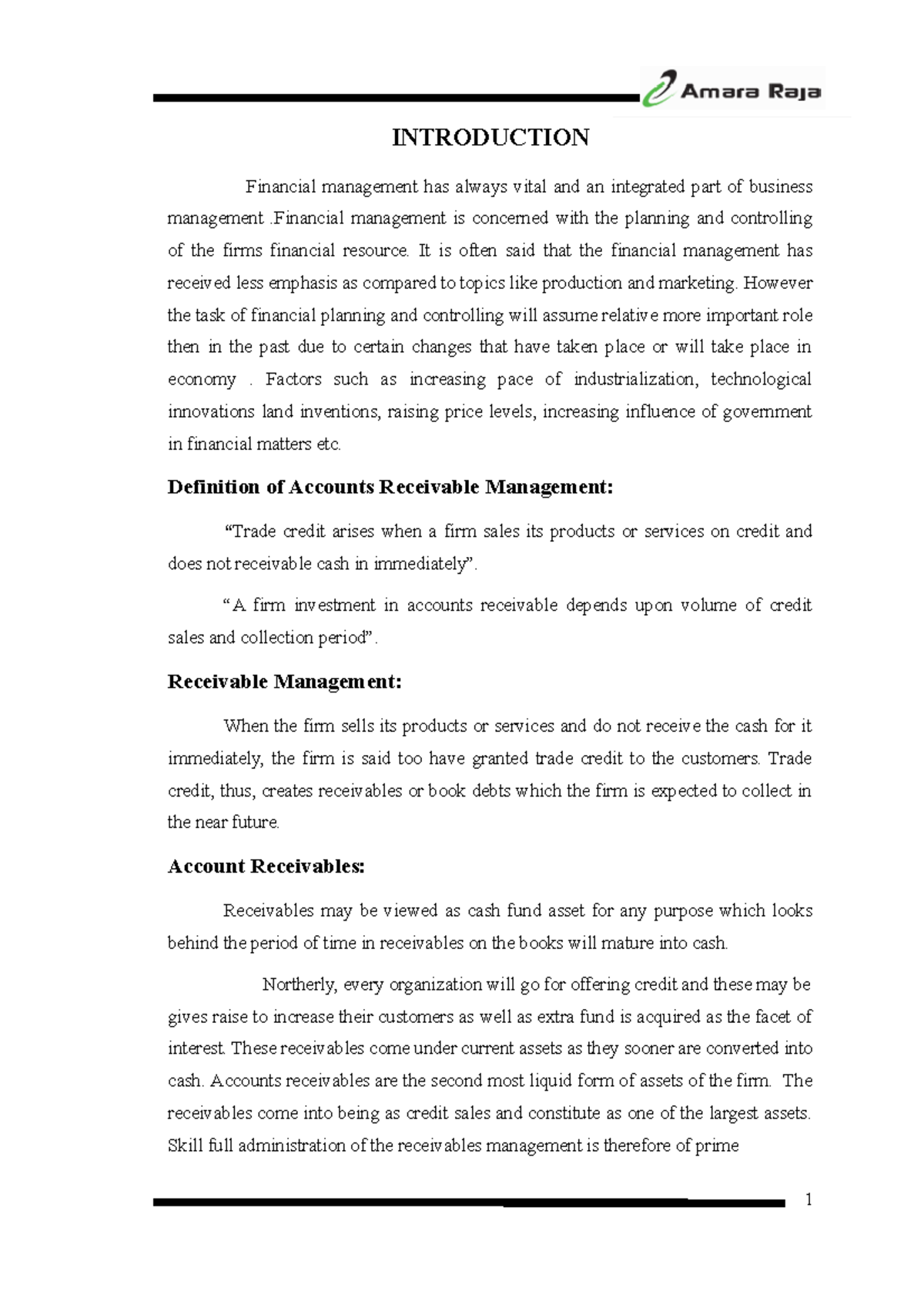 1cm8numoo 989138 - for sample - INTRODUCTION Financial management has ...