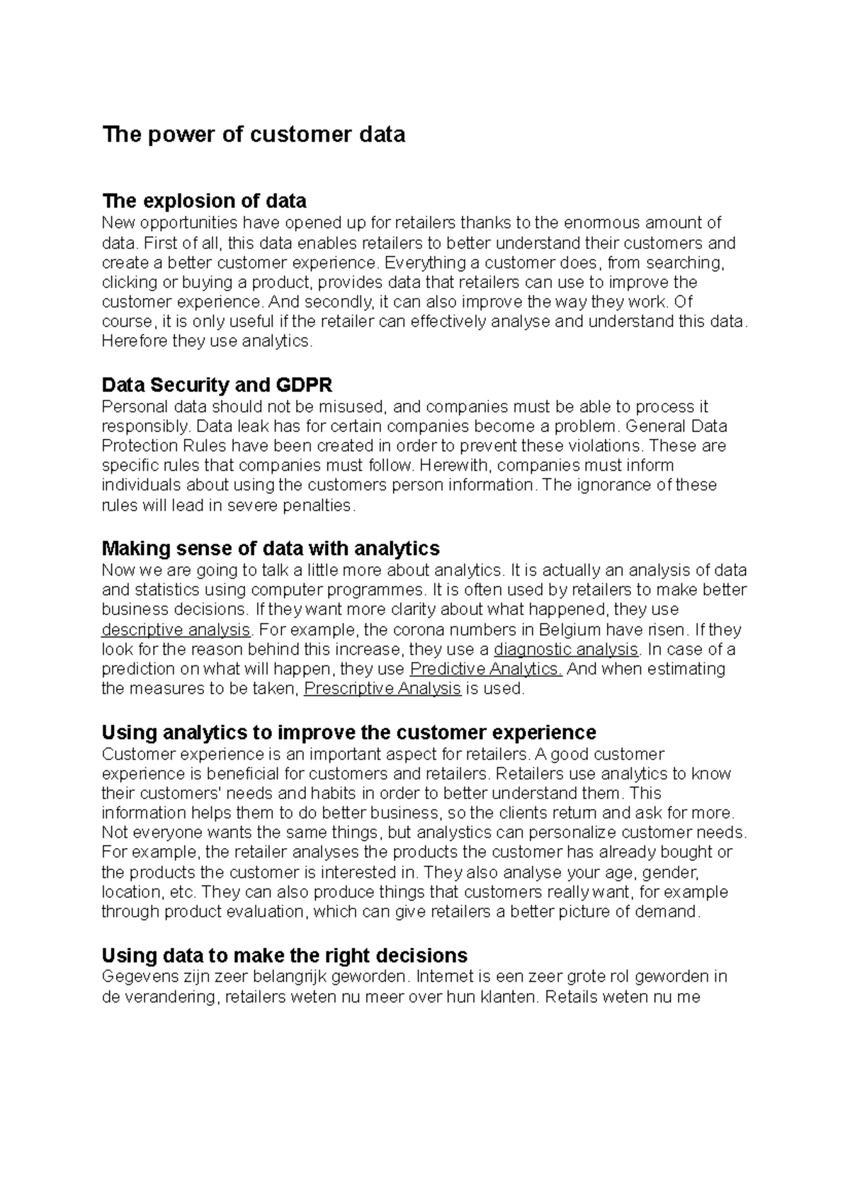 The explosion of data - The power of customer data The explosion of ...