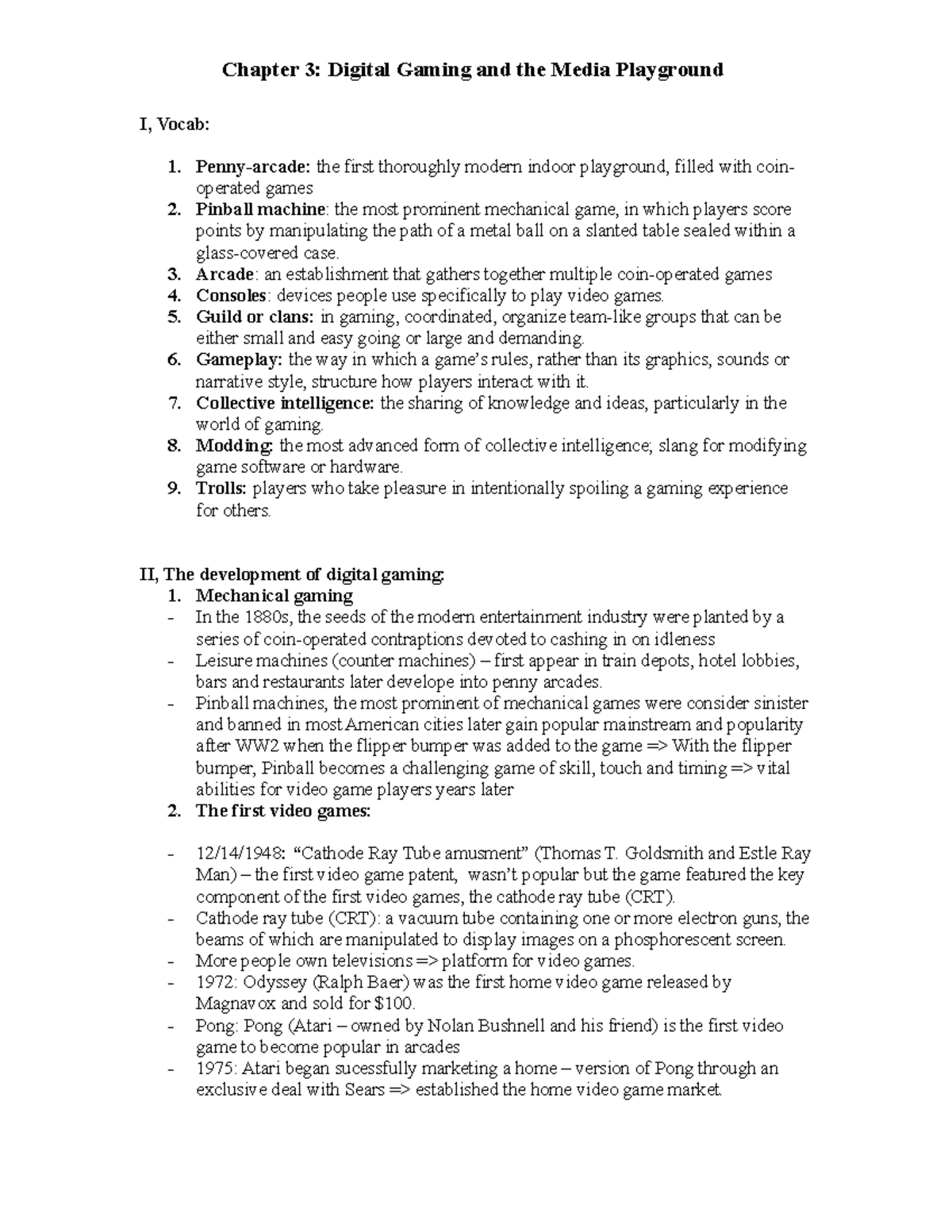 Chapter 3: Digital gaming - Media and culture - Chapter 3: Digital ...