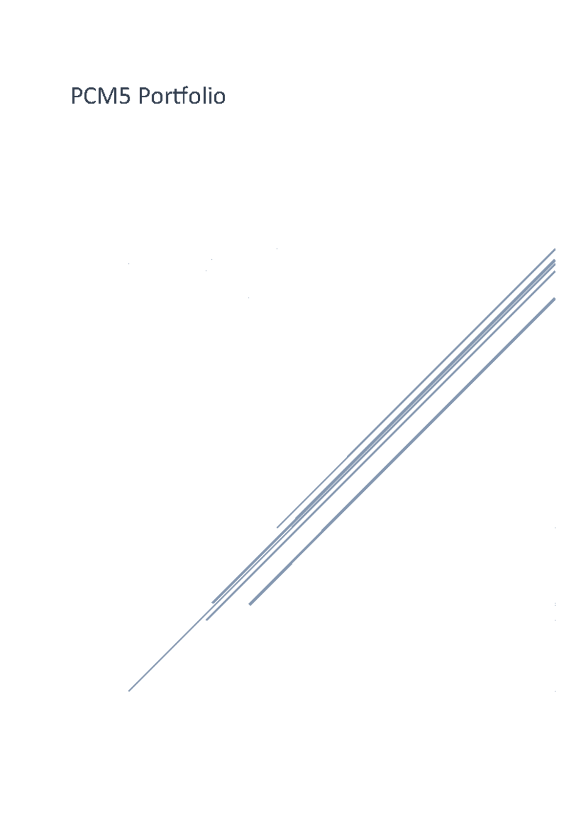 PCM 5 - aslkfmad - PCM5 Portfolio PCM5 Portfolio Naam: Gijs Zant Studentnummer: 669962 - Studeersnel