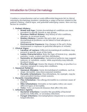 Differential Diagnosis and Clinical Approach to Pruritus in the Dog and ...