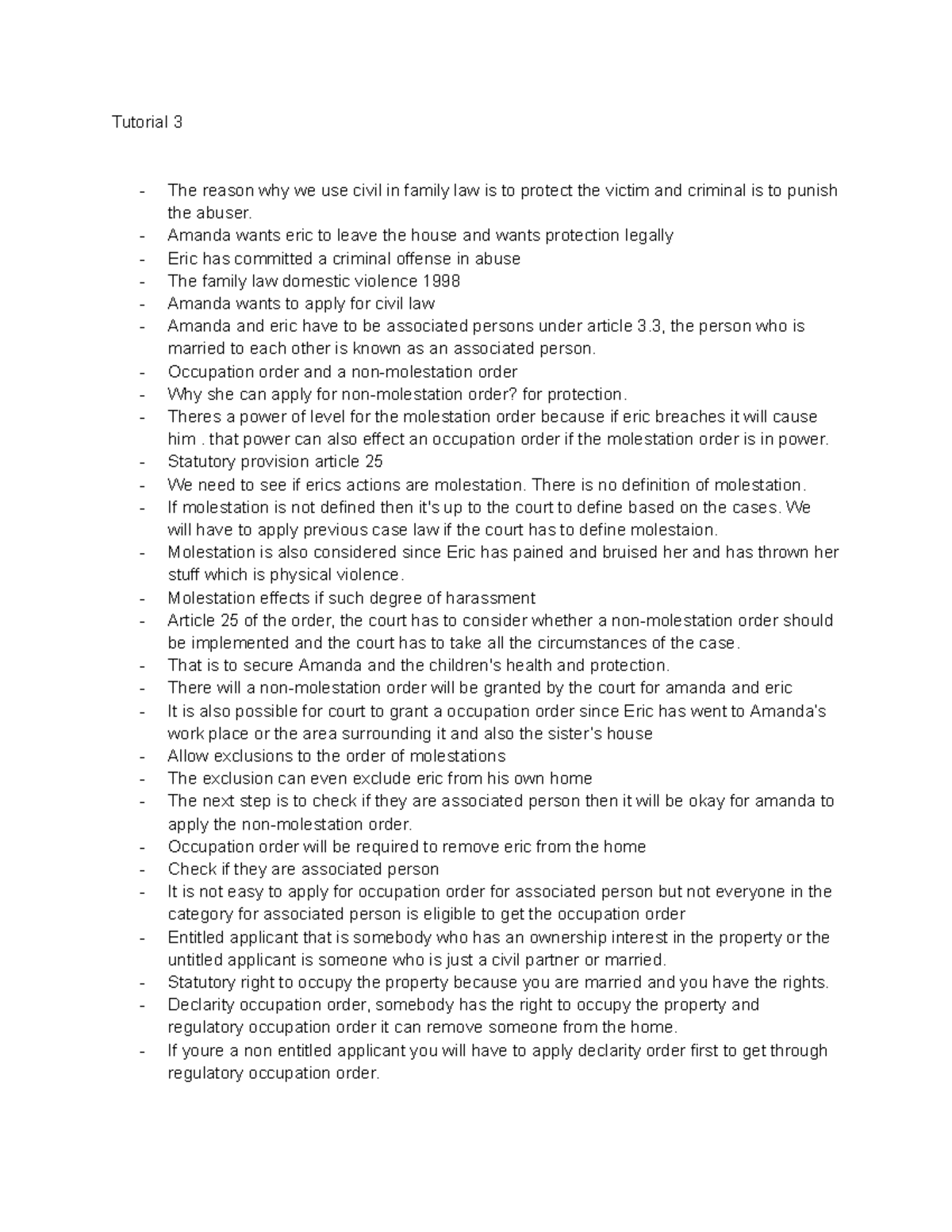 Family law - ........ - Tutorial 3 The reason why we use civil in ...