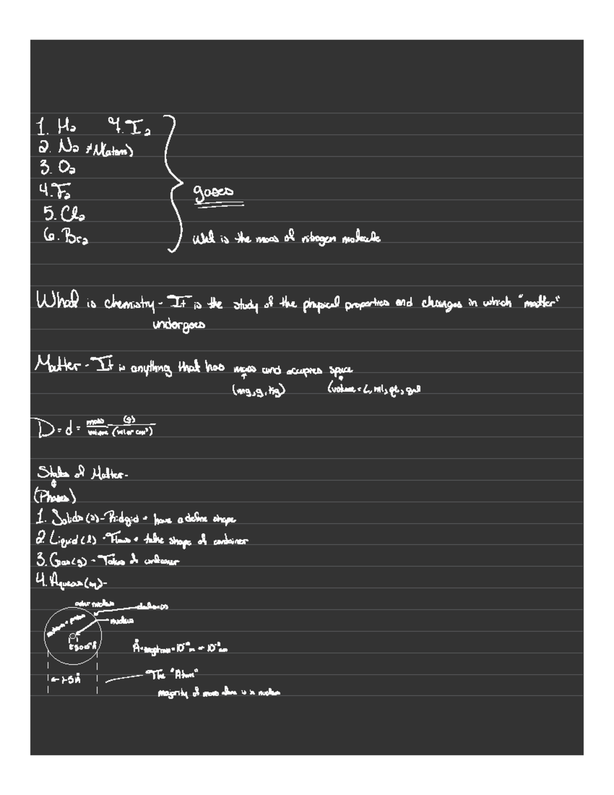 Gen Cem Ch-1-Part 2 - Lecture notes from class from Chapter 1: Matter ...