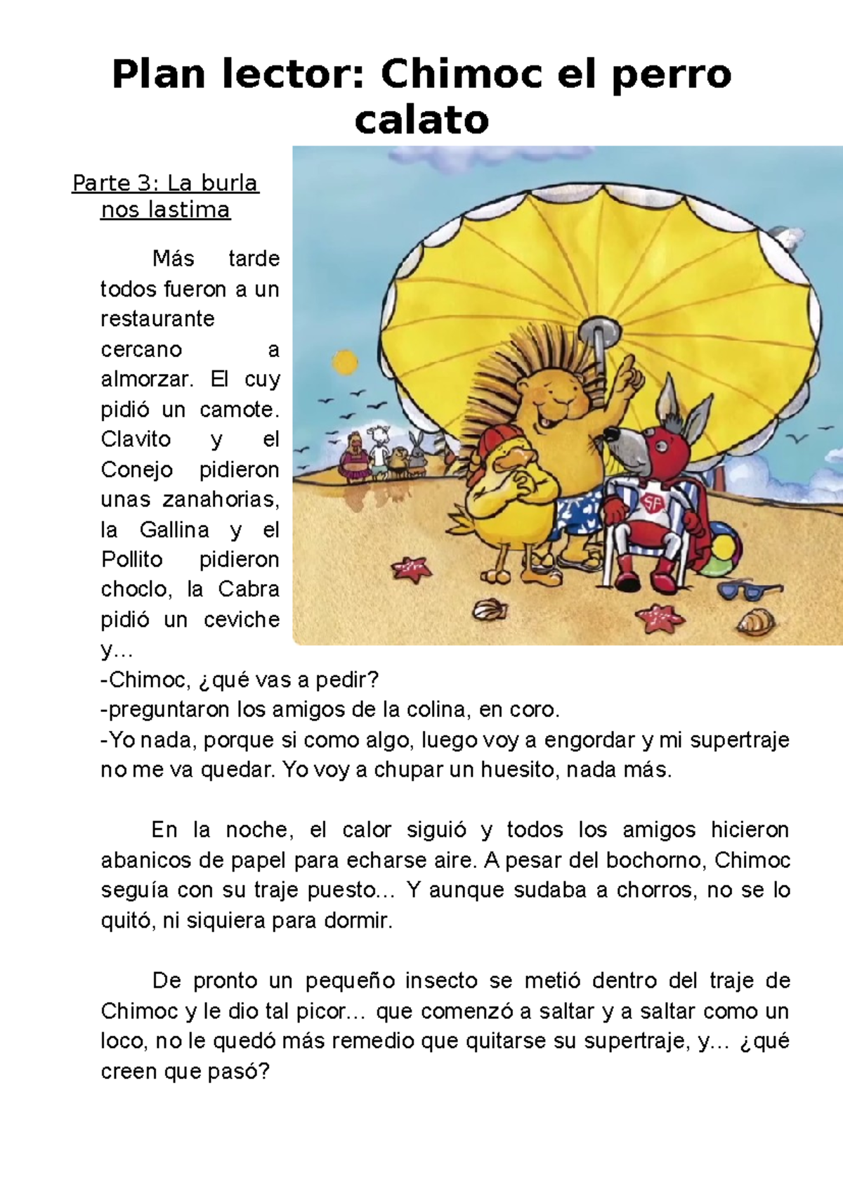 PL LA Burla NOS Lastima - Plan lector: Chimoc el perro calato Parte 3 ...