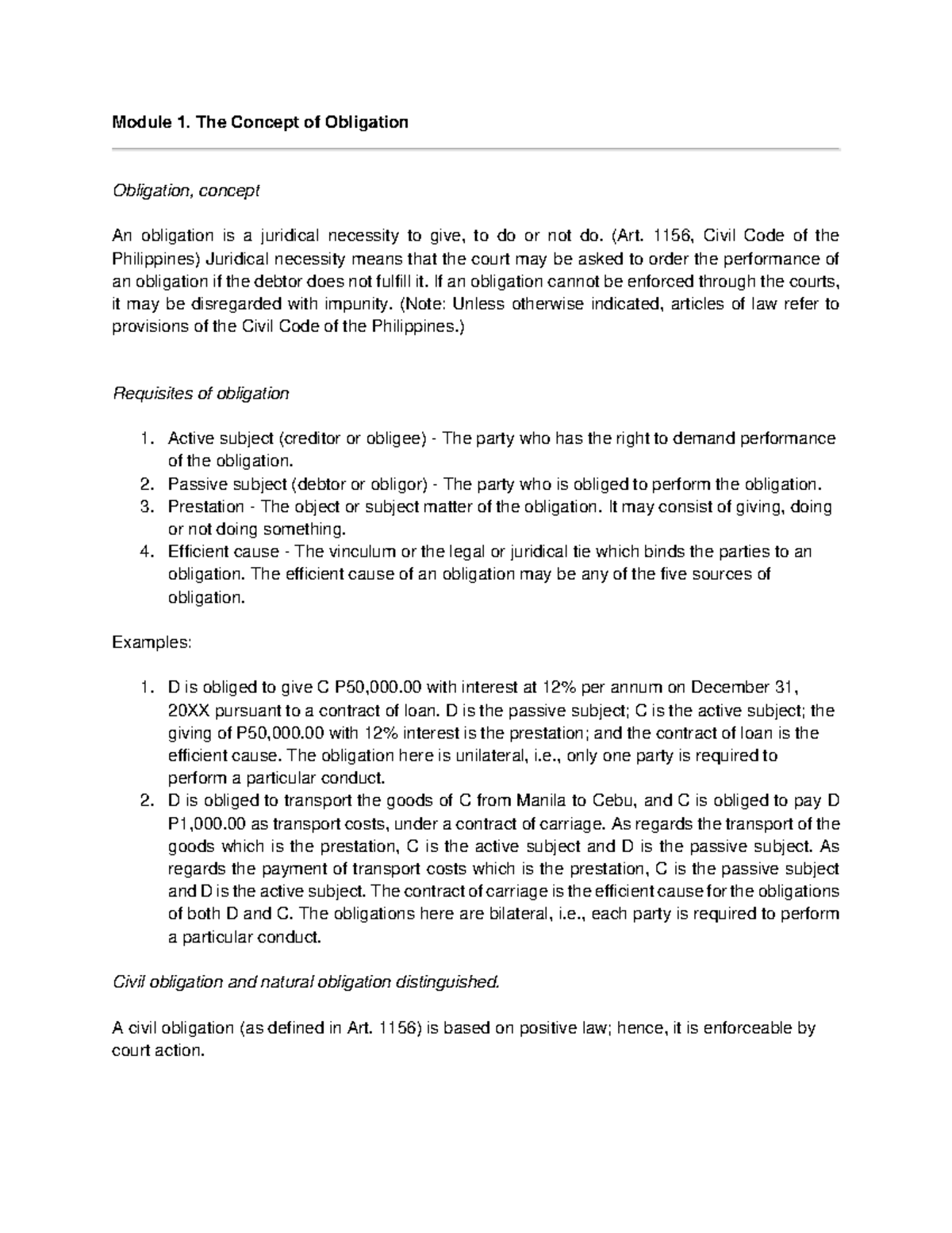 Inbound 8895261102832991211 - Module 1. The Concept of Obligation ...