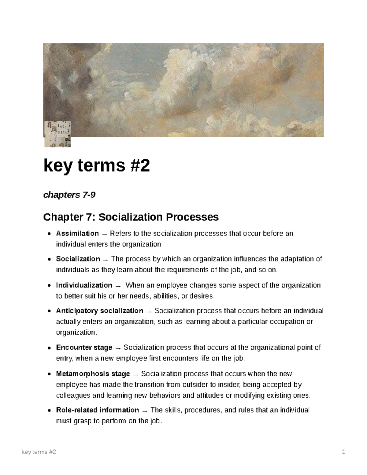 Key terms 2 - Vocabulary words via the textbook - key terms chapters 7 ...