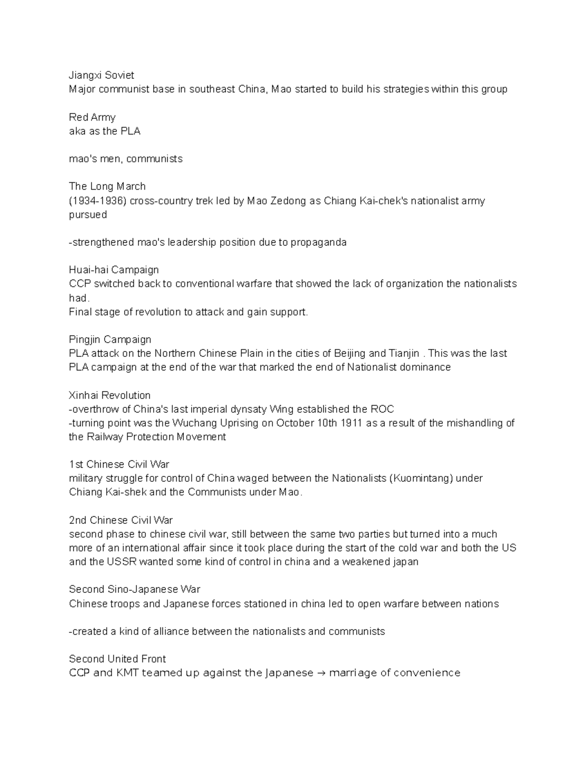 A16 - comparative world history - Jiangxi Soviet Major communist base ...