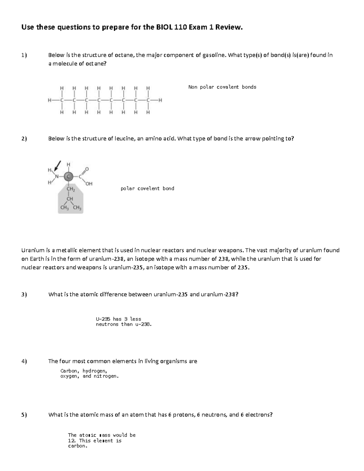 Exam 1 Practice Questions for Review M copy - Use these questions to ...