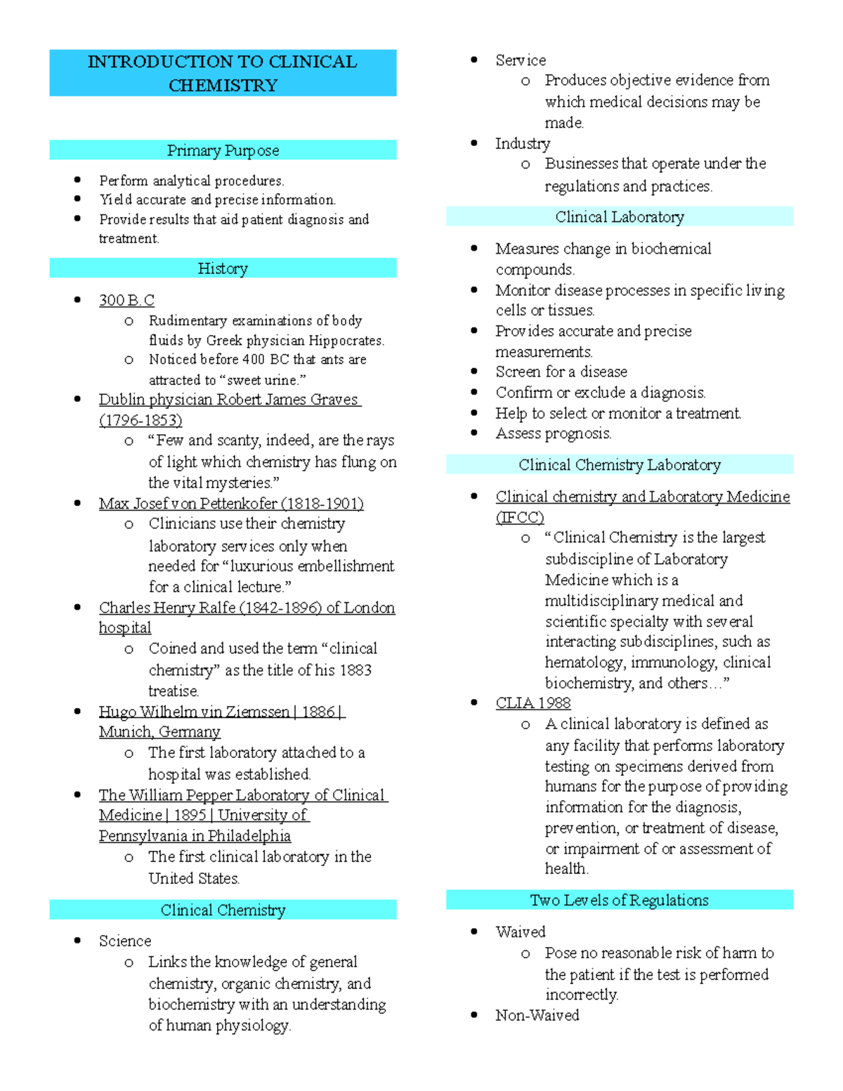 Introduction TO Clinical Chemistry - INTRODUCTION TO CLINICAL CHEMISTRY ...