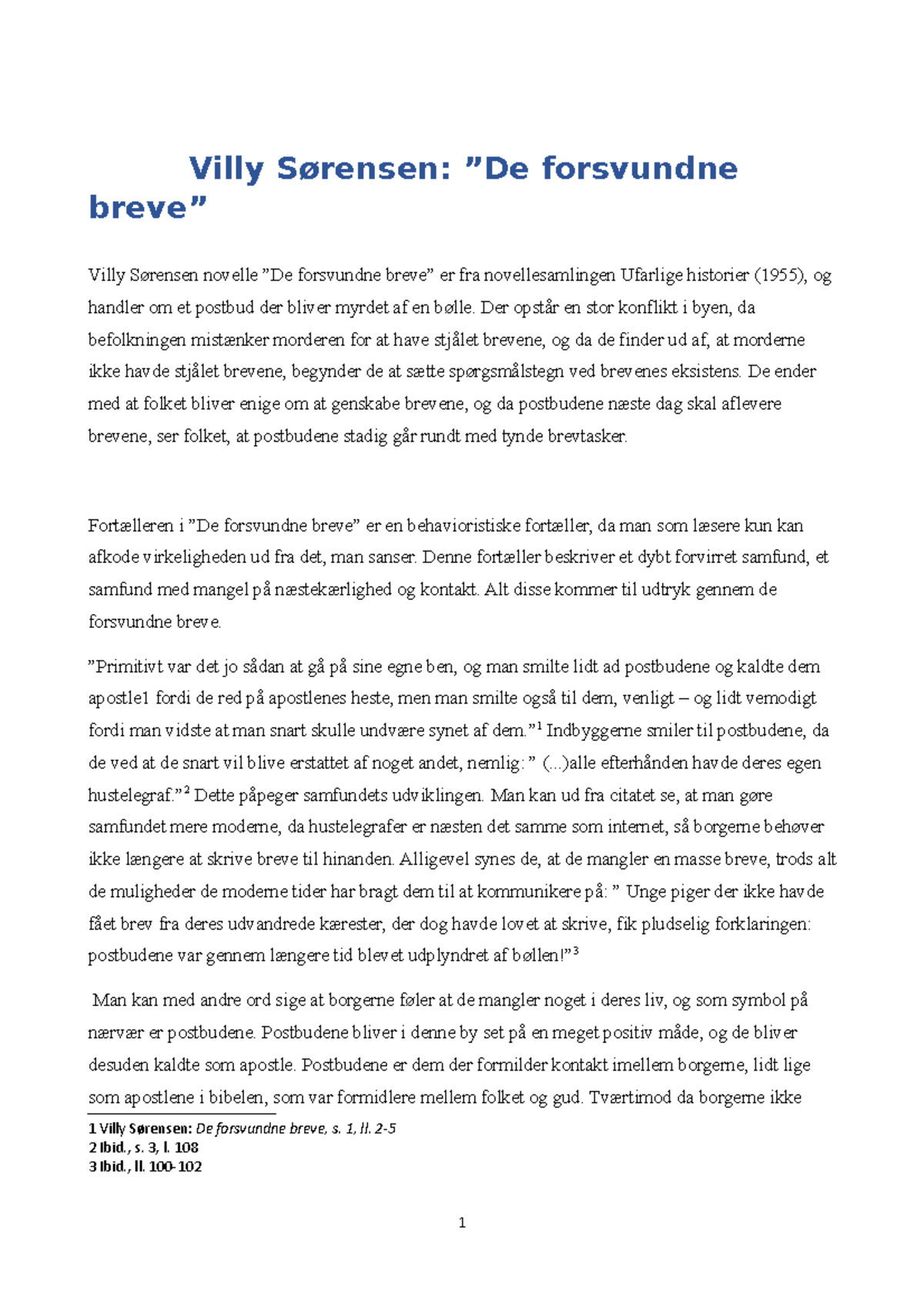 Dansk de forsvunden brev 2021 eksamen - Villy Sørensen: ”De forsvundne ...