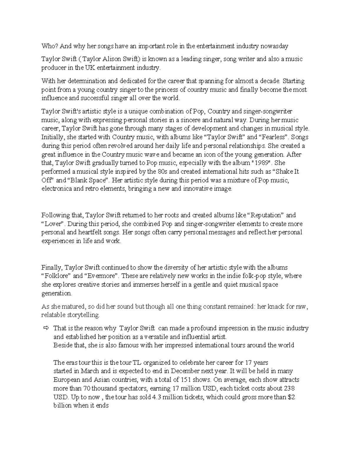 Introduction about Taylor Swift - Who? And why her songs have an ...