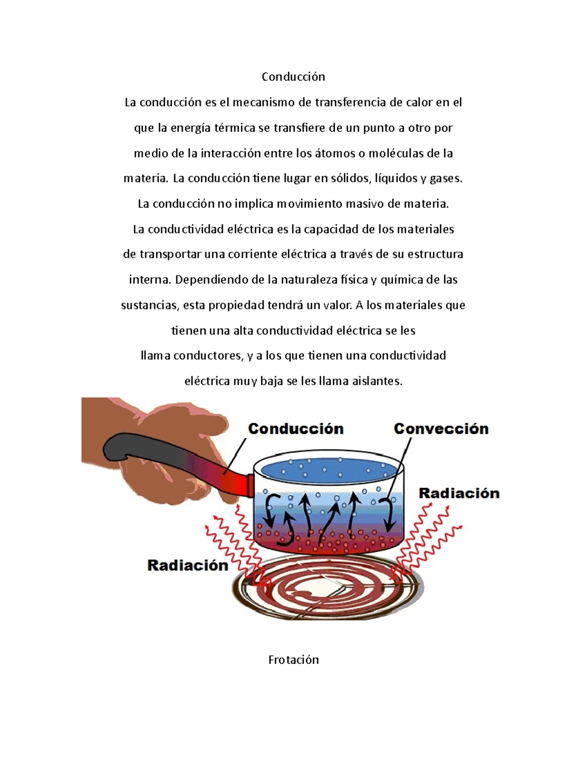 Conducción - Conducción La conducción es el mecanismo de transferencia ...