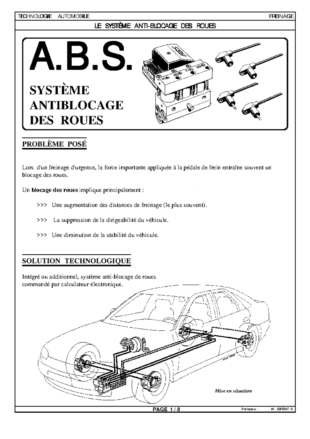 Système de Freinage ABS - LELELELELE ...