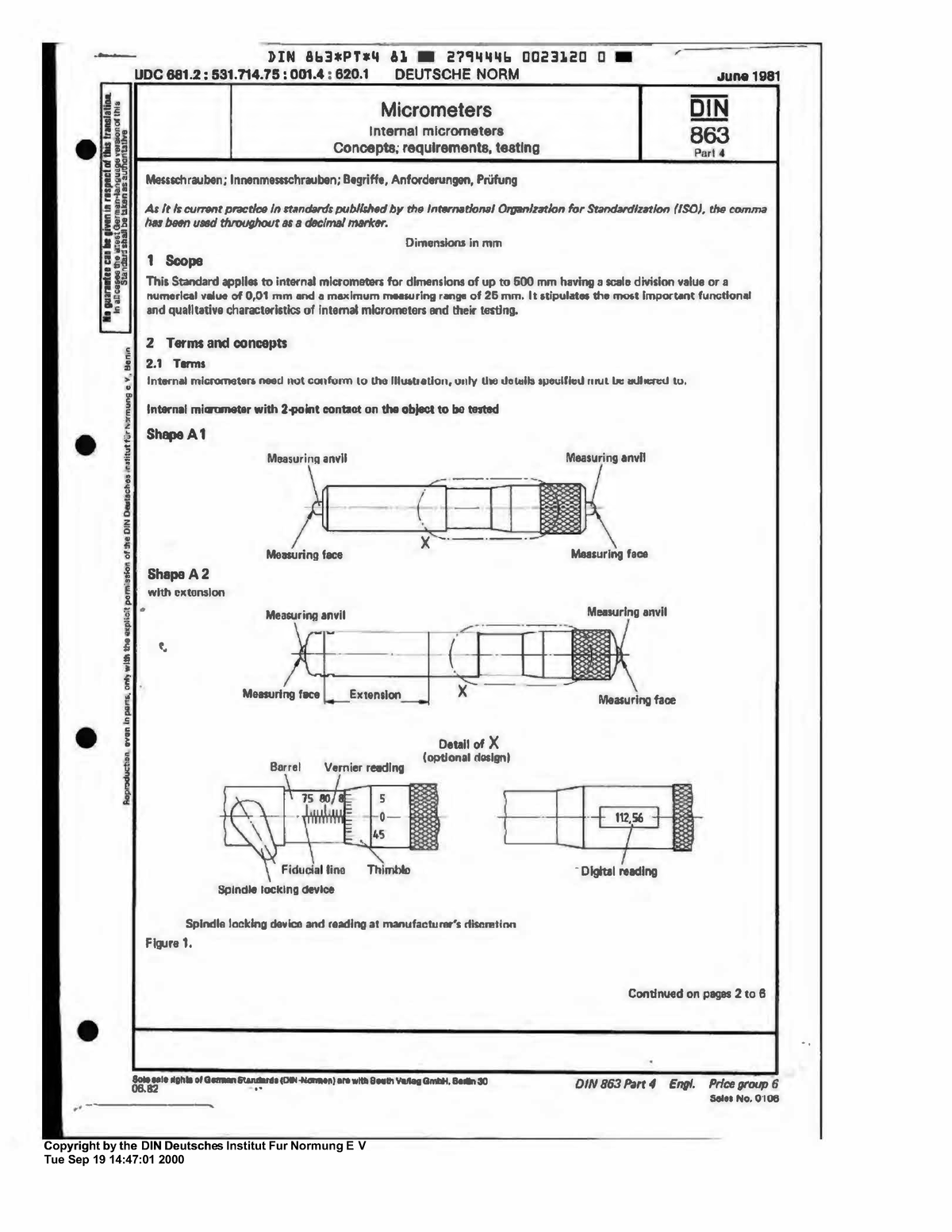 DIN 863 part 4 - Micrómetros - Part2 - Copyright by theCopyright by the DIN DeutscheDIN ...