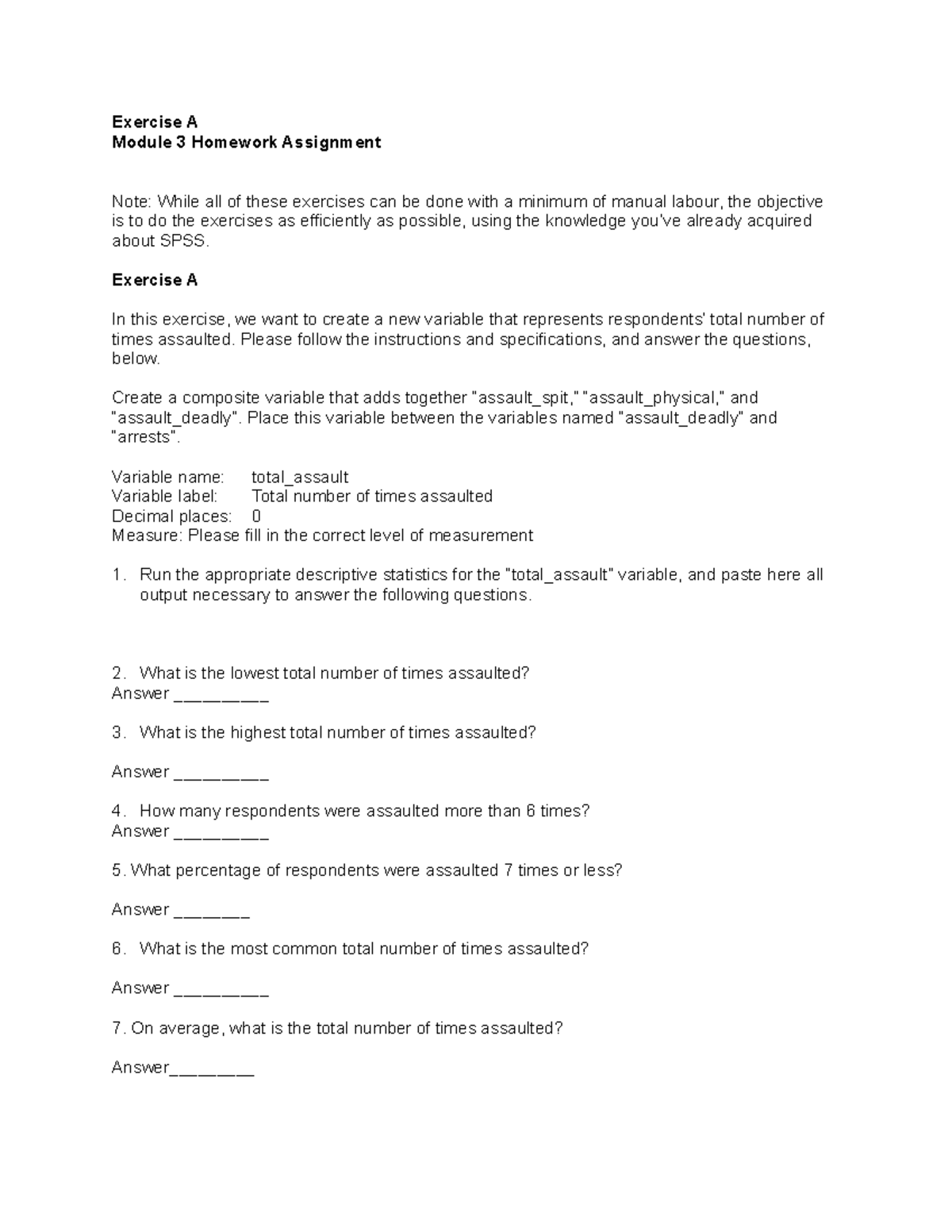 Homework Assignment 1 - 2020 Module 3 - Exercise A Module 3 Homework ...