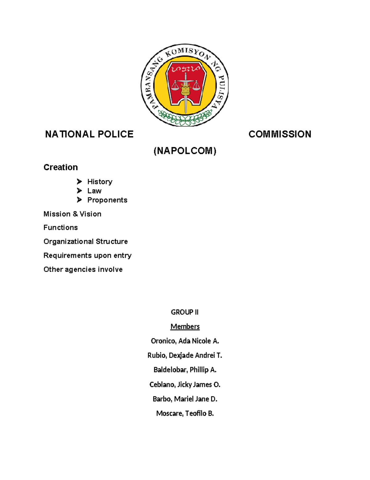 Napolcom Report soft copy - NATIONAL POLICE COMMISSION (NAPOLCOM ...
