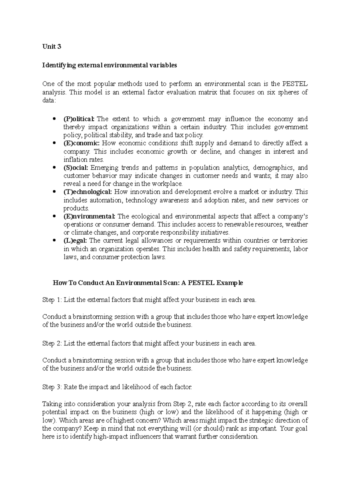Unit 3 notes - awdawdadawdawdadaw - Unit 3 Identifying external ...