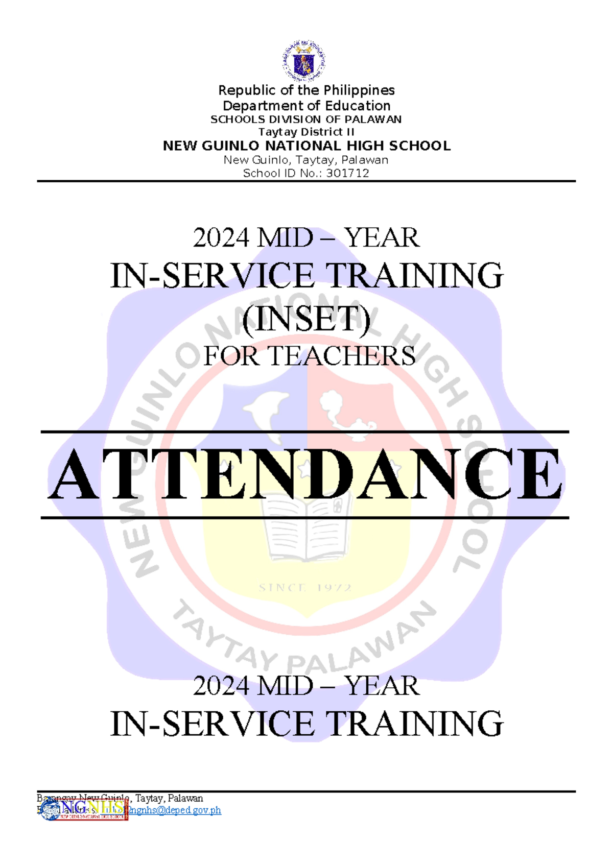 Inset Cover - design - Republic of the Philippines Department of ...