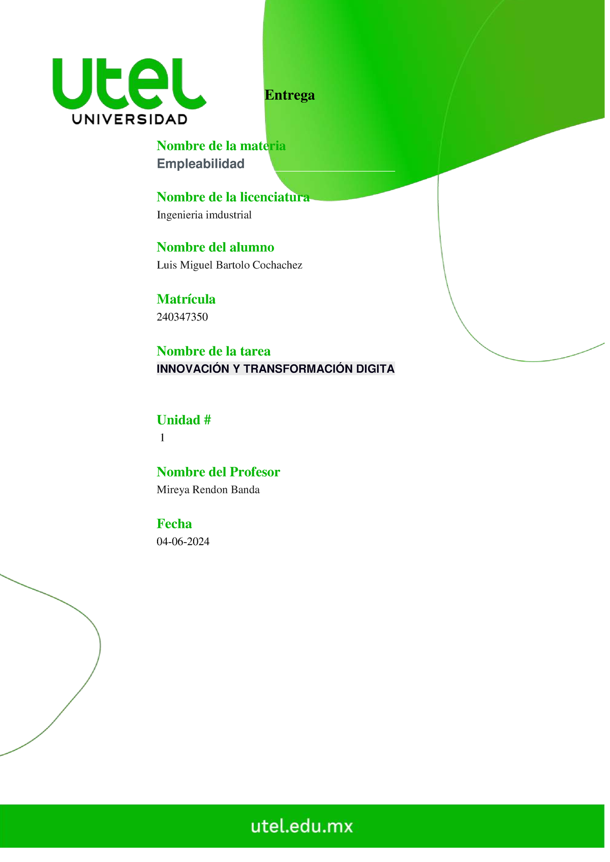 Semana 6 - 1. CLAVE PARA FORMULAR UN PLAN INTEGRAL DE DESARROLLO PROFESIONAL - Nombre de la ...