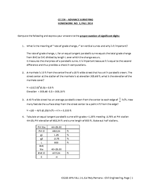 CE 220 HW1 Solutions 1 - CE220 AYN FALL 14, Cal Poly Pomona -­‐ Civil ...