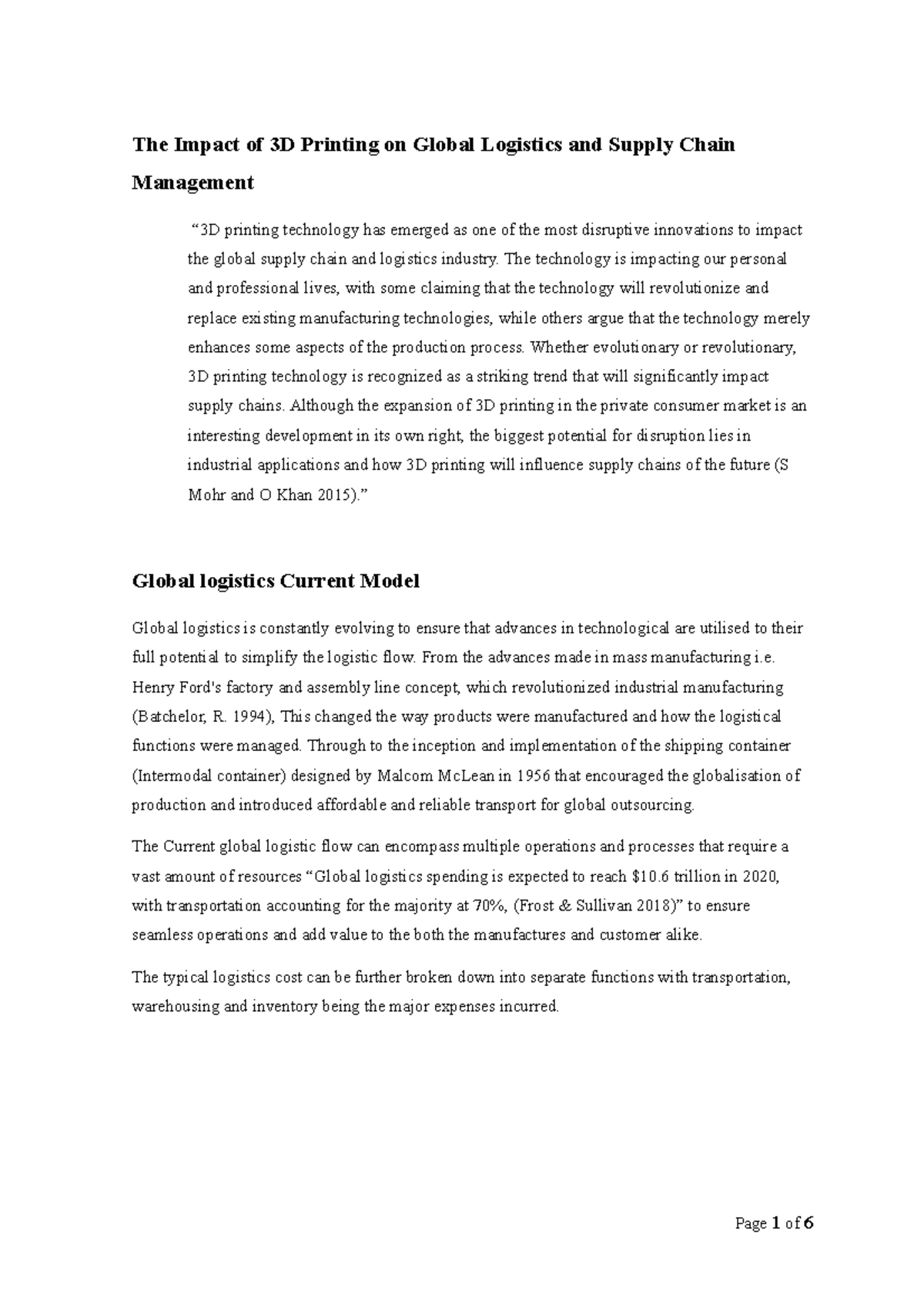 Uploader - The Impact of 3D Printing on Global Logistics and Supply ...