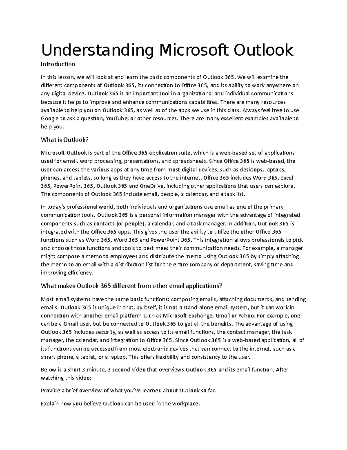 Understanding Microsoft Outlook - Understanding Microsoft Outlook ...
