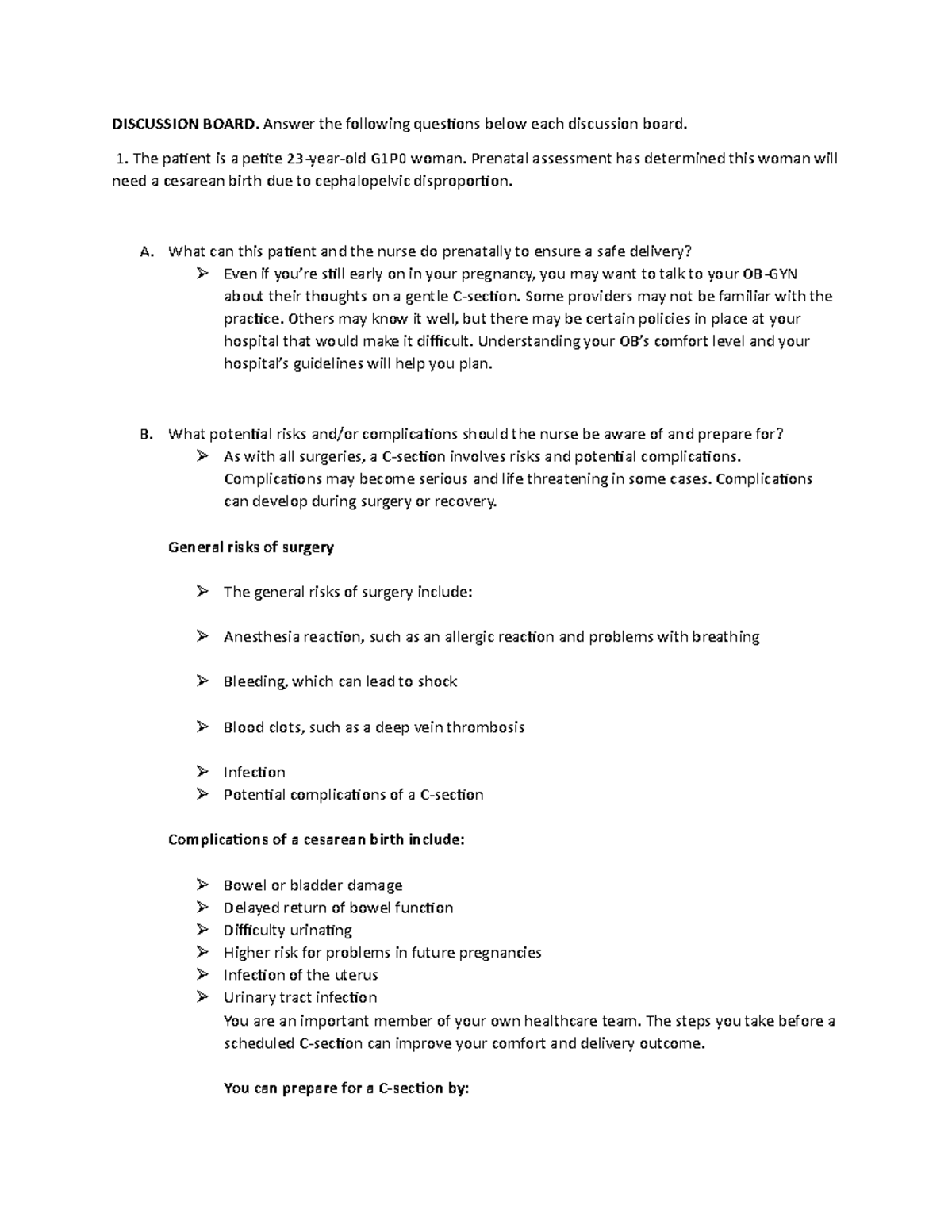 Discussion Board - HOW TO ASSESS PATIENT - DISCUSSION BOARD. Answer the ...