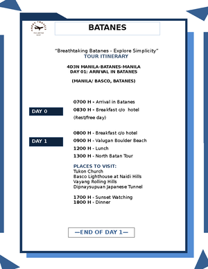 Tour Guide Scripts - Magandang Buhay Tourist, I’m Myca Michille Ciocon ...