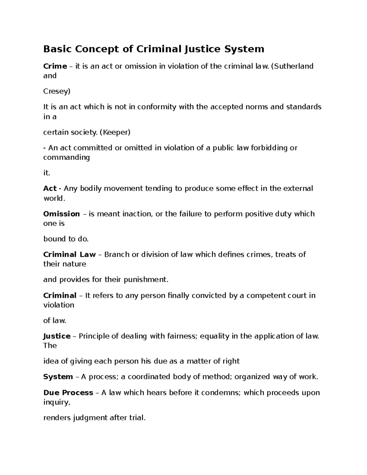 PCJS Basic Concept o-WPS Office - Basic Concept of Criminal Justice ...