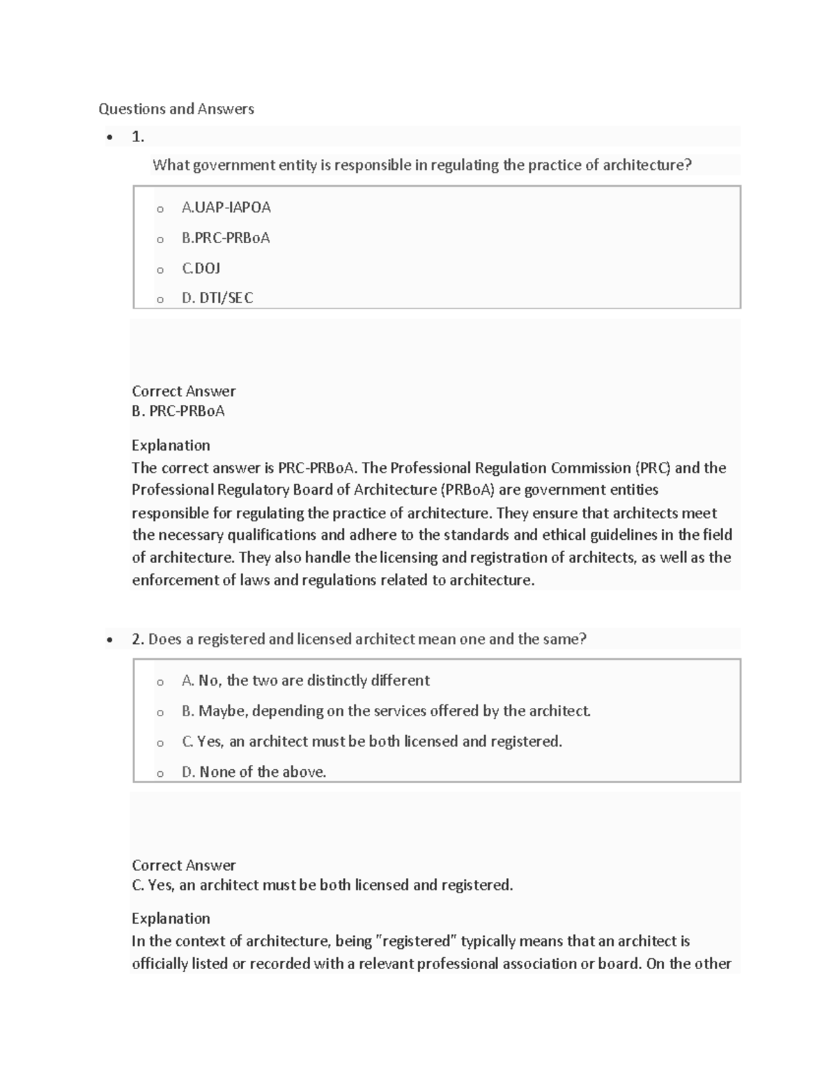 Questions and Answers PP3 - Questions and Answers - 1. What government ...