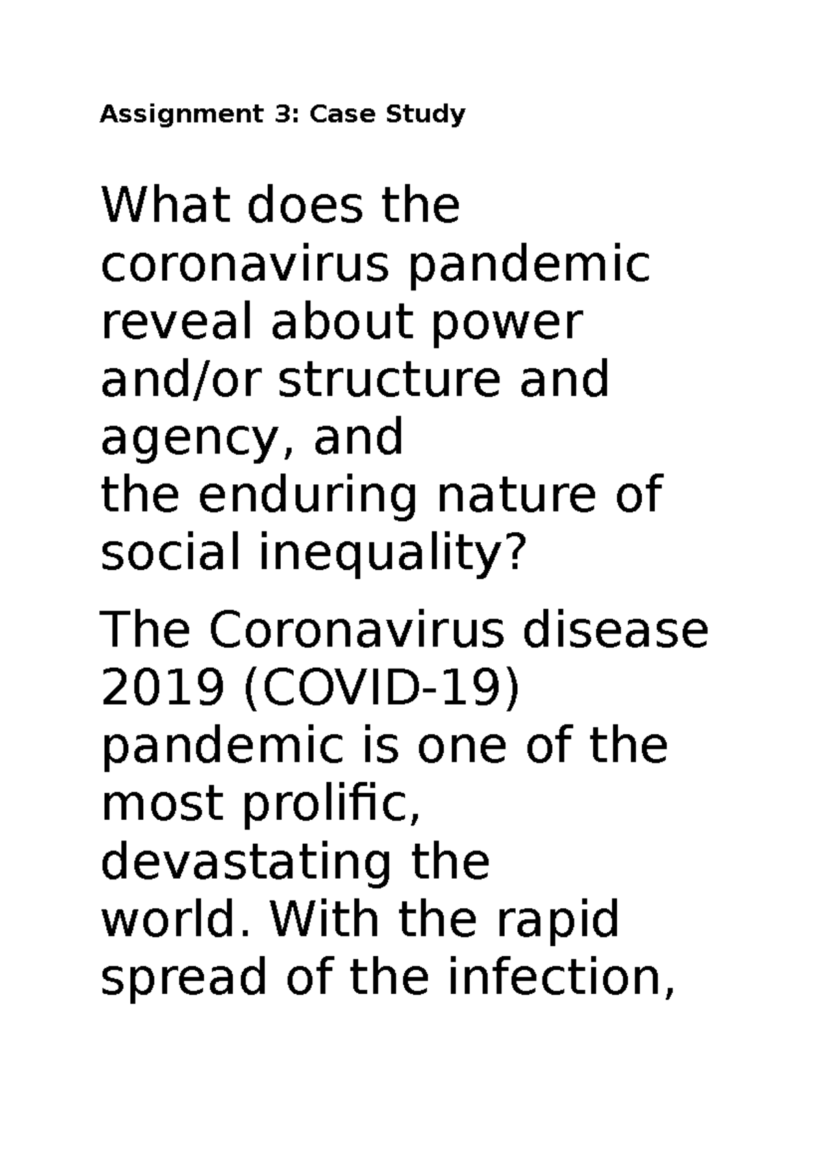 Case Study- Understanding Society - Assignment 3: Case Study What does ...