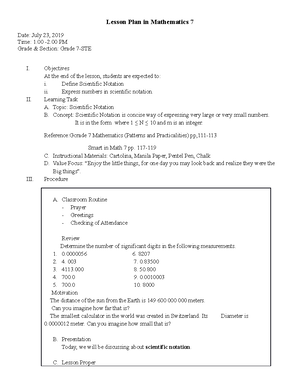 Relation and function detailed lesson plan - Relation and Function ...