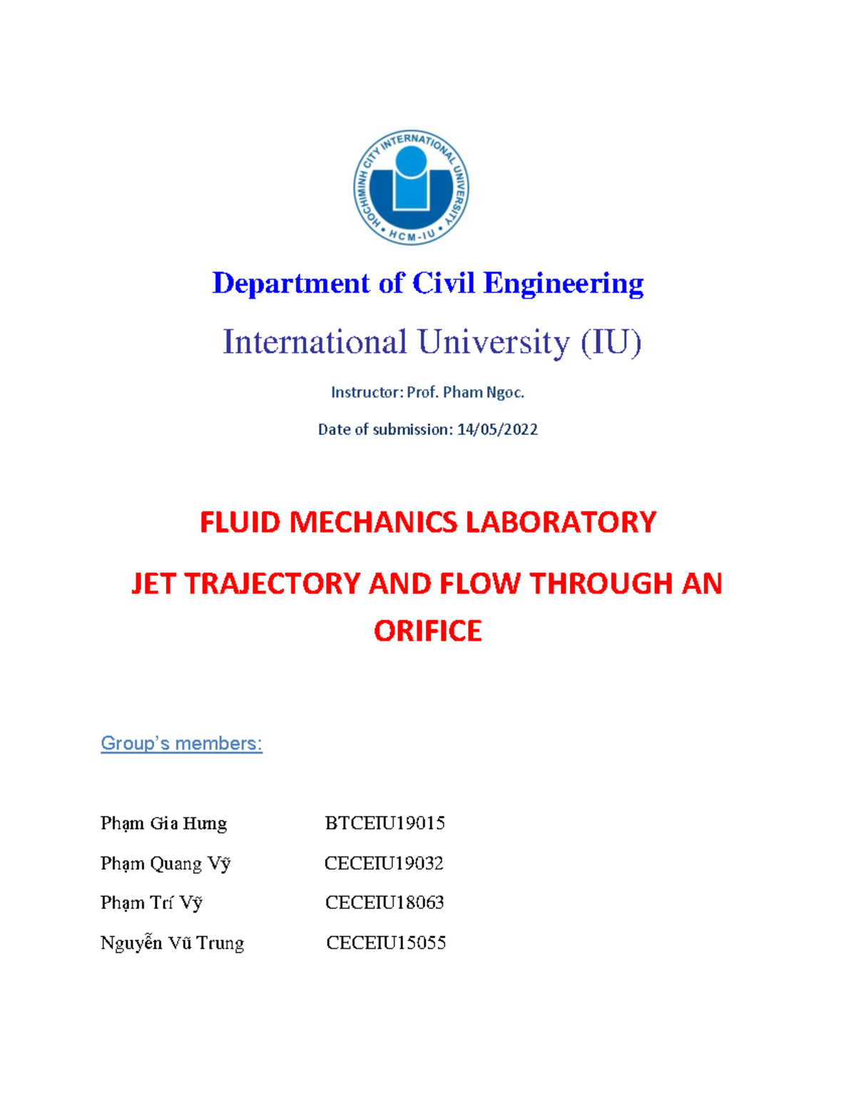 FM-04 - Fluid Lab HCMIU 04 - Department of Civil Engineering ...