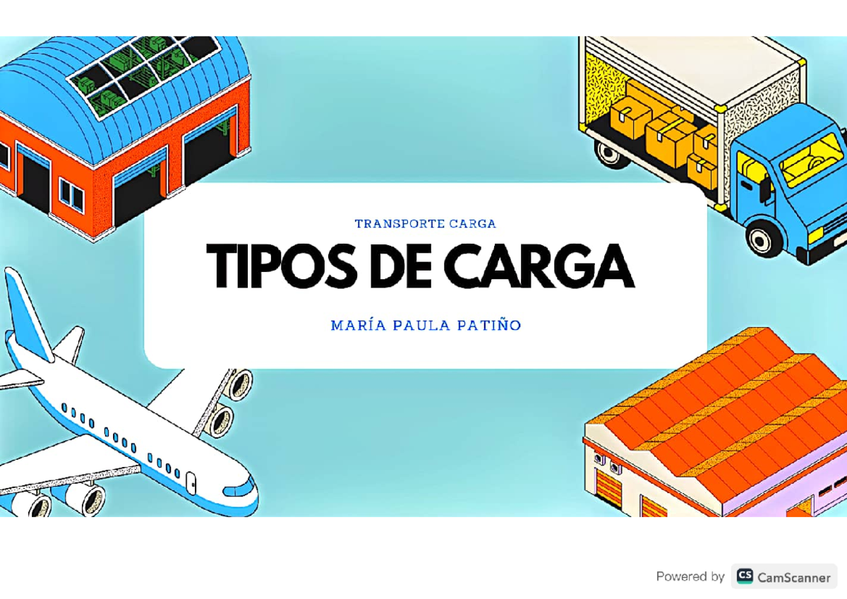 Tipos de carga - TRANSPORTE CARGA TIPOS DE CARGA MARÍA PAULA PATIÑO Powered CS TRANSPORTE CARGA ...