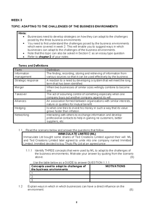 Chapter 6 Notes - BUSINESS STUDIES GRADE 11 TERM ONE CHAPTER SIX ...