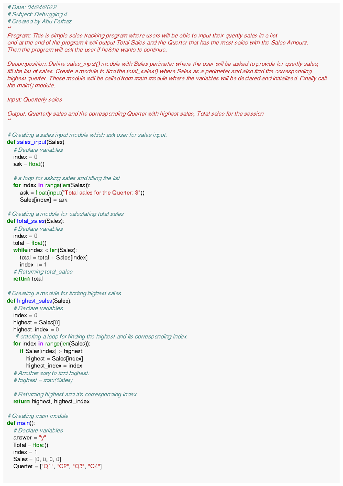 Clock Program Date 0424 Subject Debugging 4 Created By Abu Farhaz Program This Is