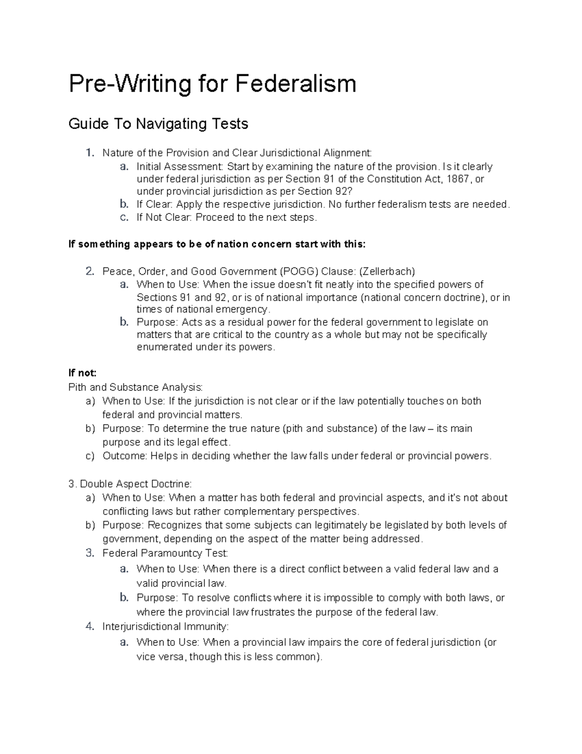 Pre-Writing for Federalism - Pre-Writing for Federalism Guide To ...