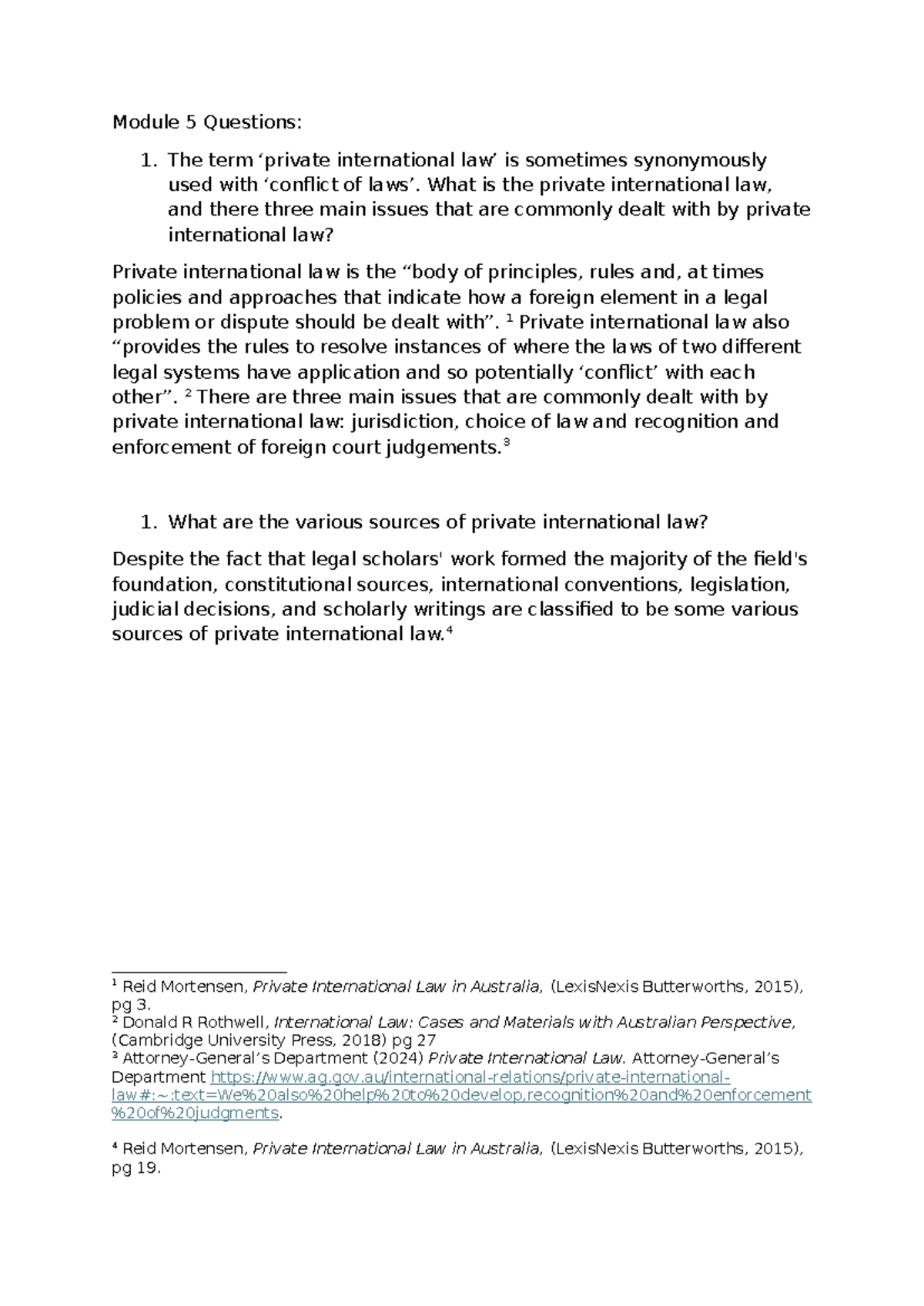 Module 5 Questions - Module 5 Questions: 1. The term ‘private ...