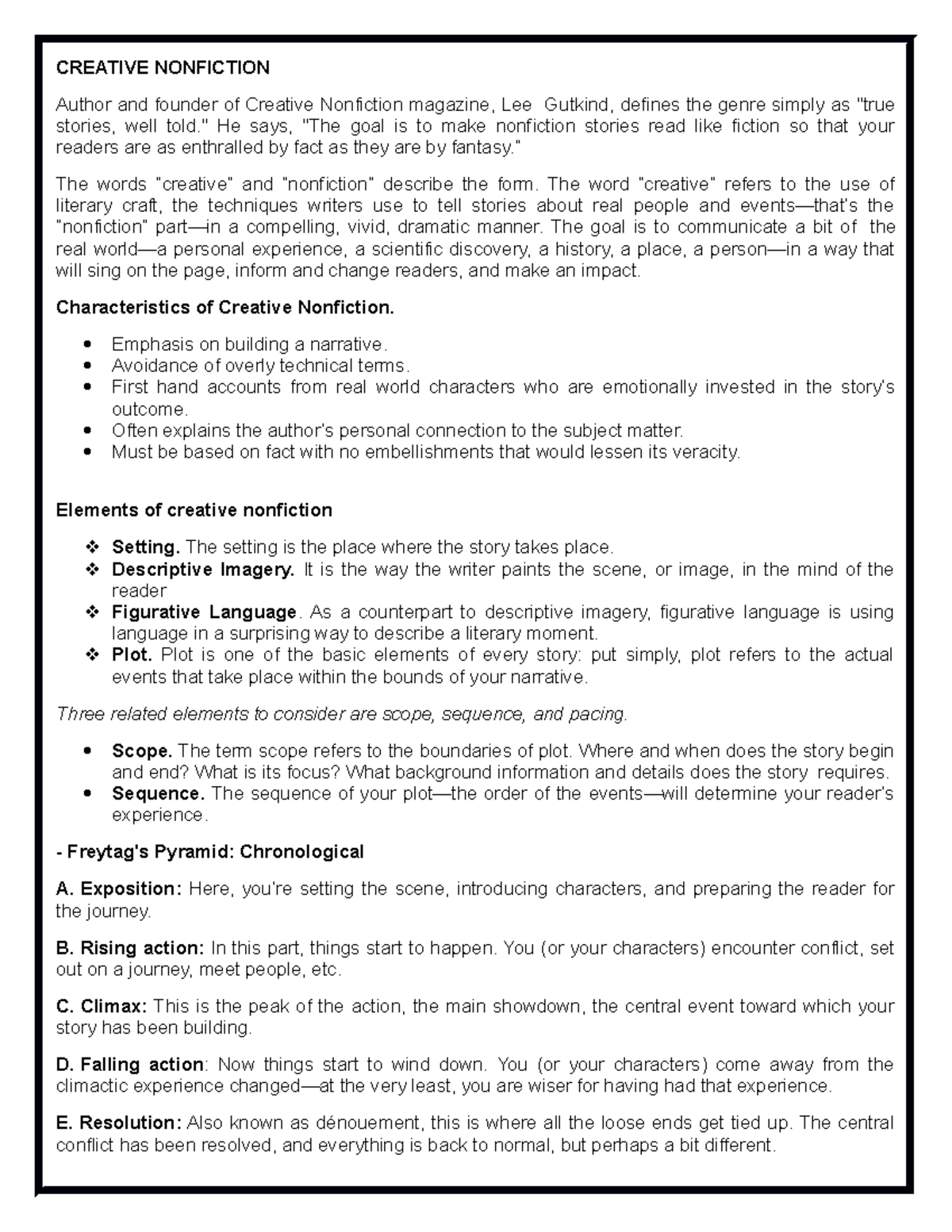 Written Report Creative Nonfiction - CREATIVE NONFICTION Author and ...