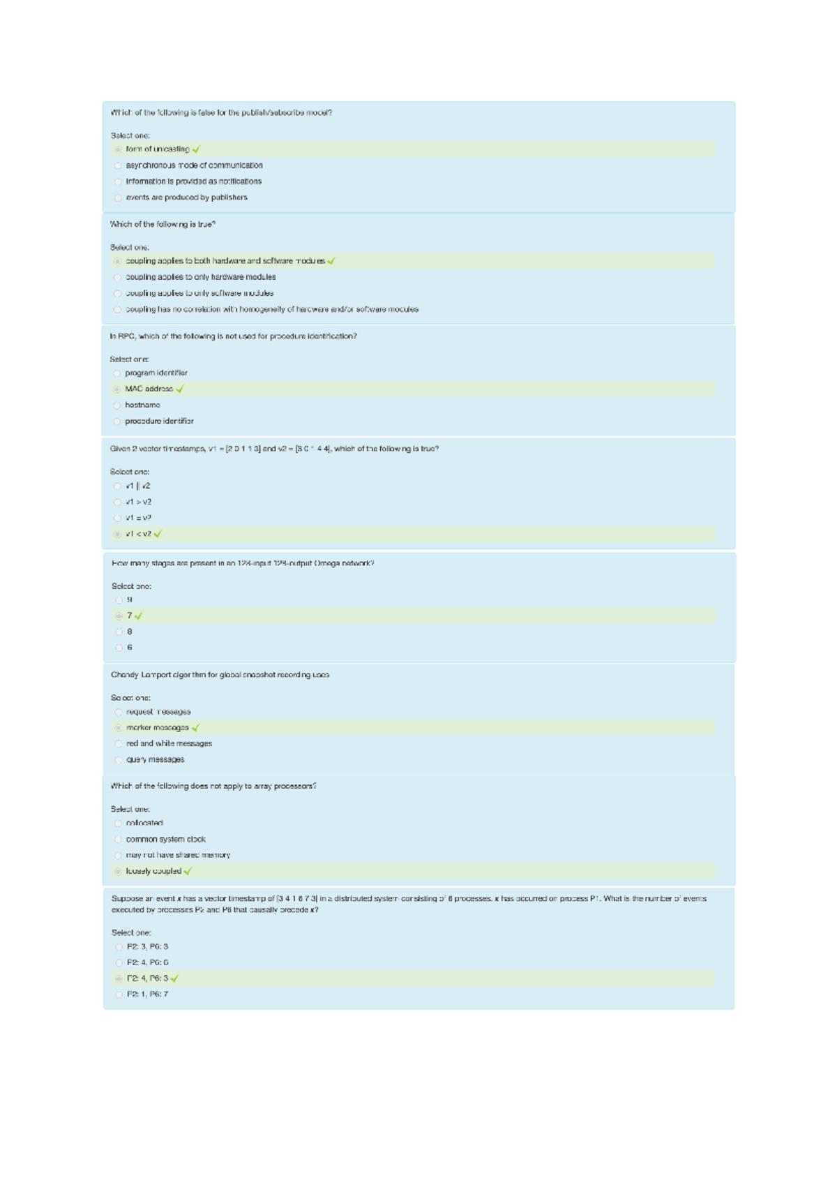 WILP DS 2022 2023 Quiz - Quiz - Distributed computing - Studocu