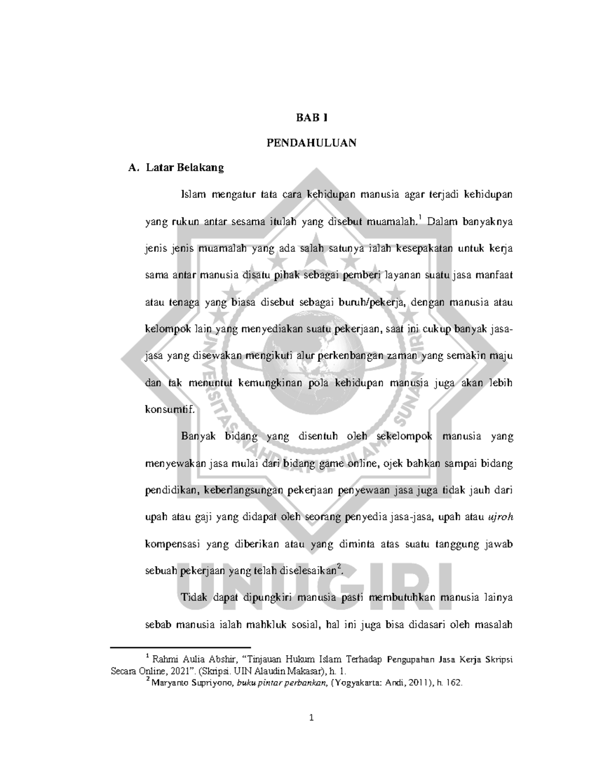 BAB I - Analisa Joki Tugas Kuliah Prespektif Hukum Ekonomi - 1 BAB I ...