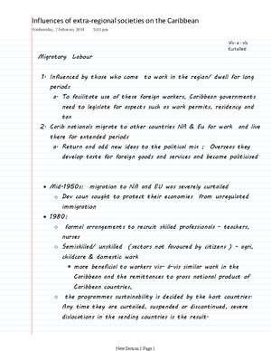 Caribbean Studies Module 1 - Sample essay with points - MODULE 1 ...