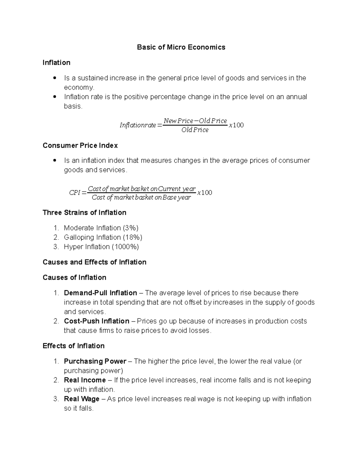 Inflation and Unemployment - Basic of Micro Economics Inflation Is a ...